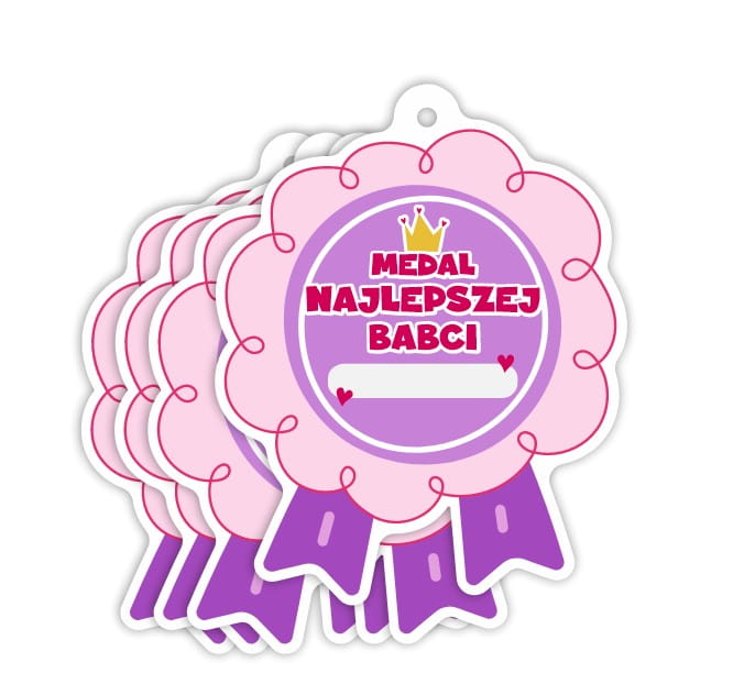 Medal "Najlepsza Babcia na świecie" ( 4 szt.) kup w sklepie online ...