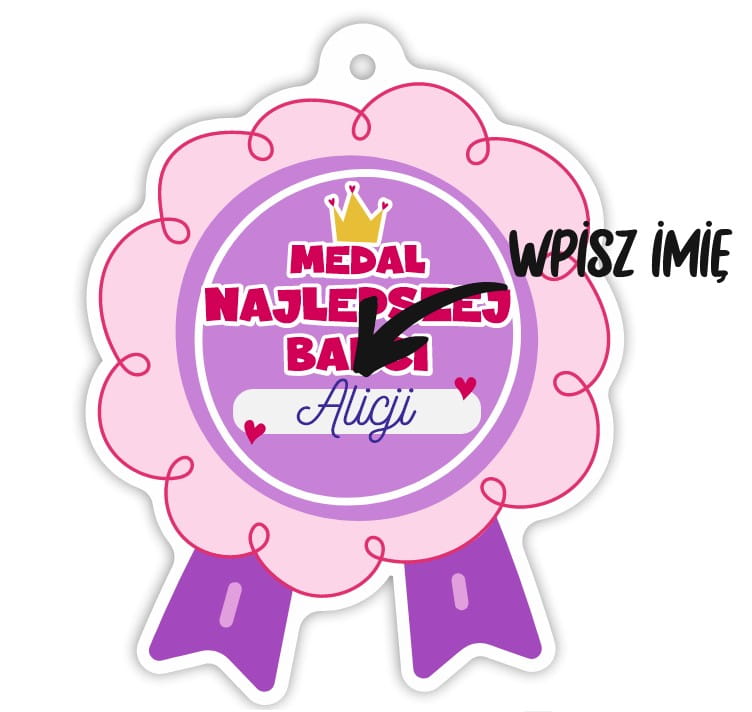 Medal "Najlepsza Babcia na świecie" ( 4 szt.) kup w sklepie online ...